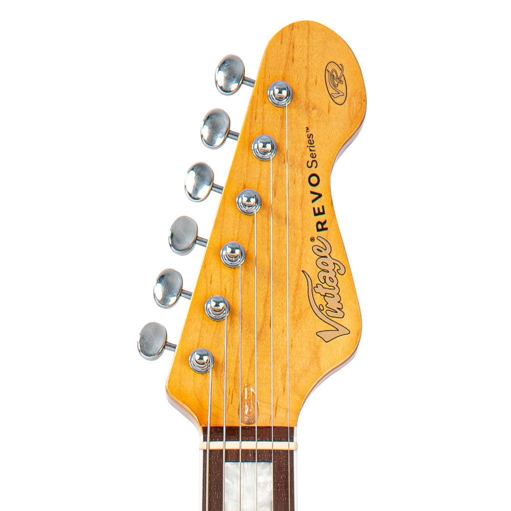 Vintage REVO Series 'Surfmaster' Thinline Twin Electric Guitar ~ Green ...