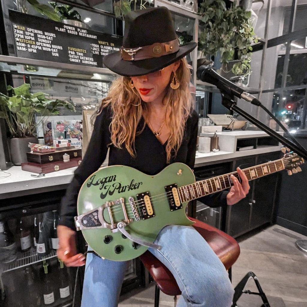 V100 ProShop Unique Electric Guitar ~ Logan J Parker – VintageGuitarsRus